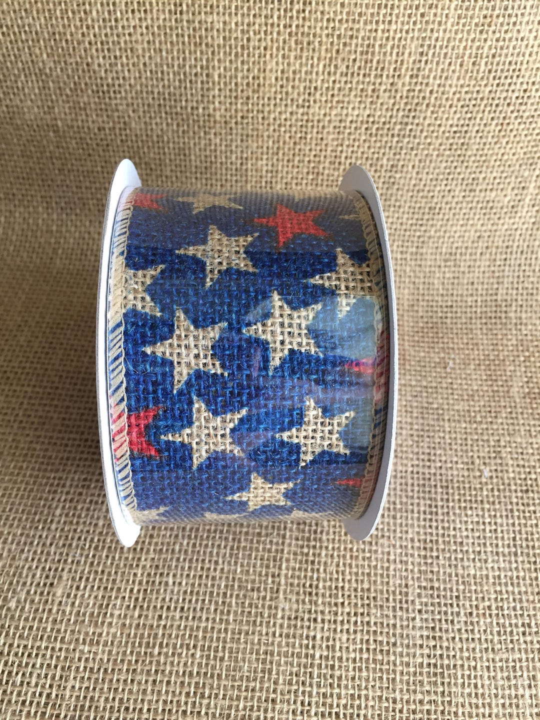 Star Burlap Ribbon 2.5" X 15ft Wedding Decor Jute Wreath Spring Summer ...