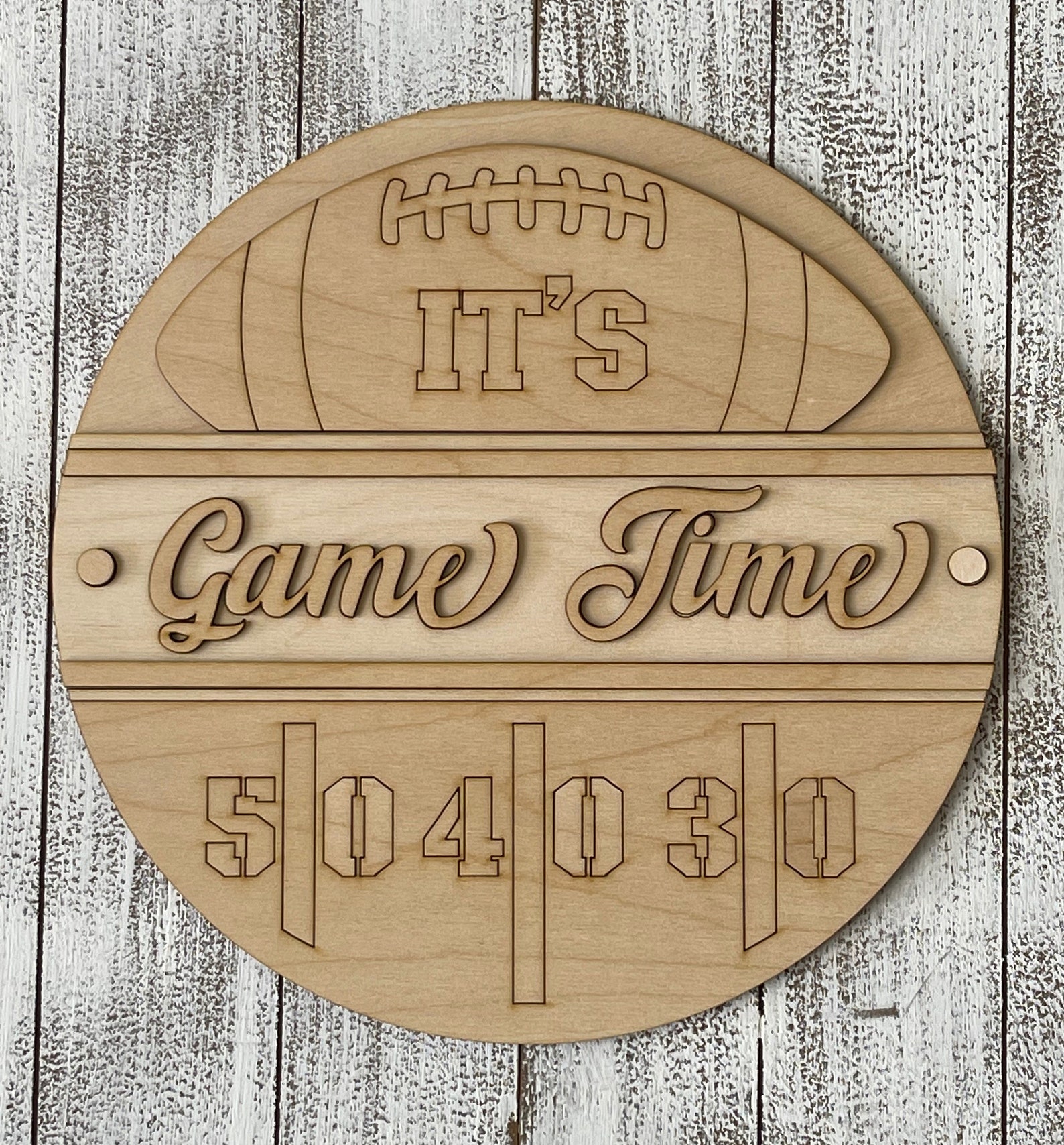 DIY Wood Sign Game Time Unfinished Cut Out Door Hanger Wall - Etsy
