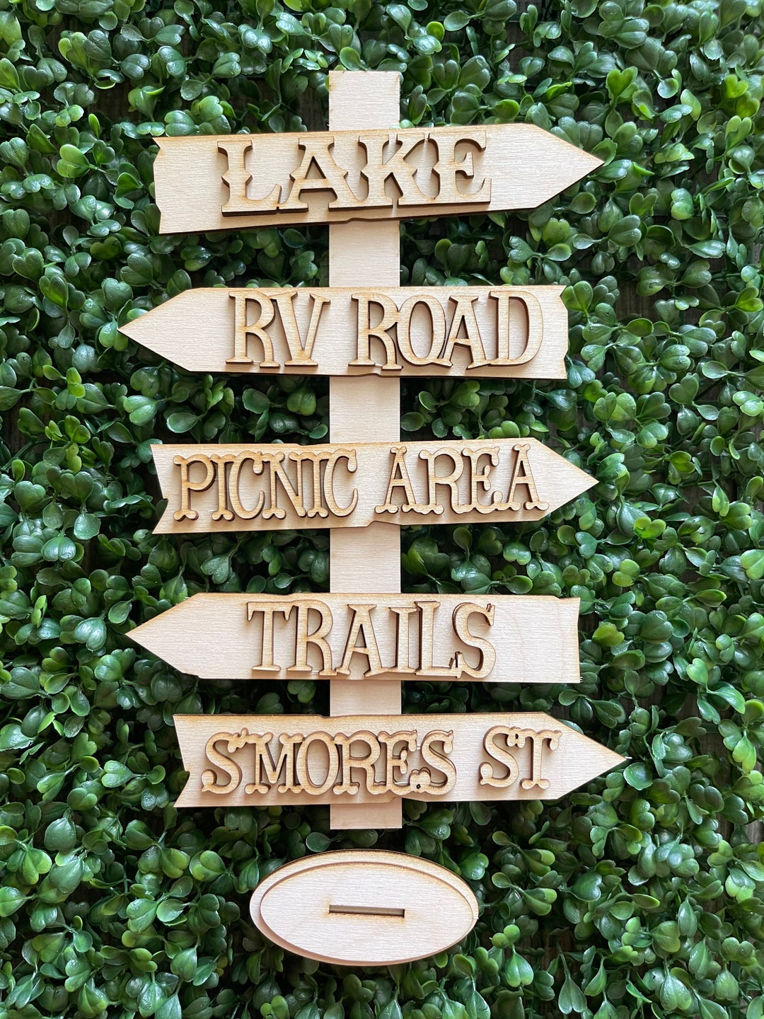 Camping Street DIY Wood Sign - RV Tent Lake Trails Fishing Fire Summer ...