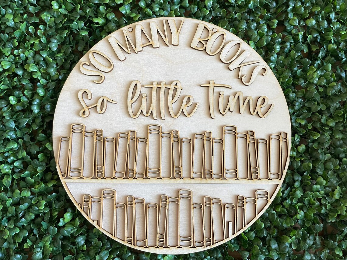 Book DIY Wood Sign Reading Librarian Book Lover Housewarming - Etsy