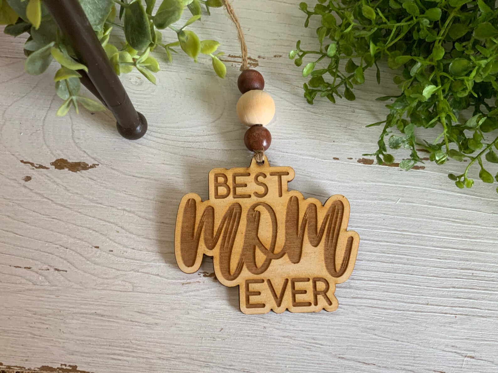 Best Mom Ever Tag Ornament Car Charm Tassel - Mother’s Day Gift Present ...