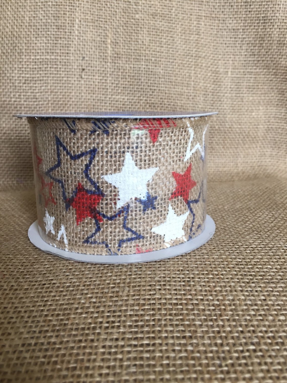 Blue Star Burlap Ribbon 2.5 X 15ft Wedding Decor Jute - Etsy