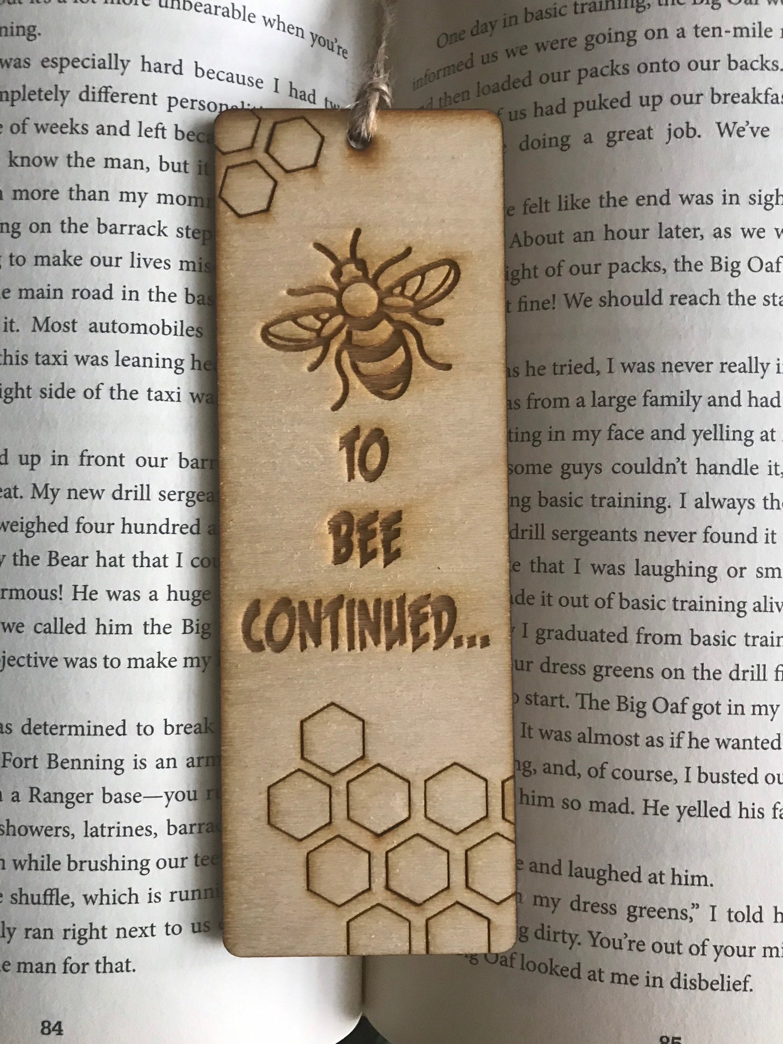 Bee bookmark wood Reading Book Library lover to Bee | Etsy