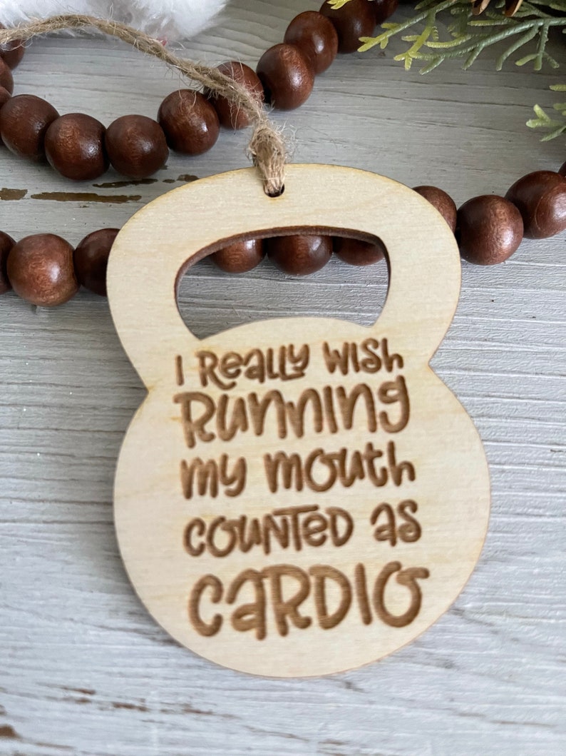 Workout Fitness Ornament - Gym Workout Tag Favor Gift Weights Lifting ...
