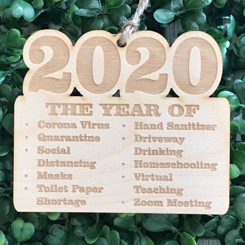 2020 Tag/ornament/car Charm V1 the Year of List Keepsake - Etsy