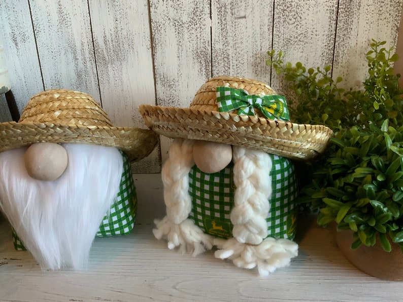 Farmer Gnome Set of 2 Rancher Farmhouse Barn Harvest Cowboy - Etsy