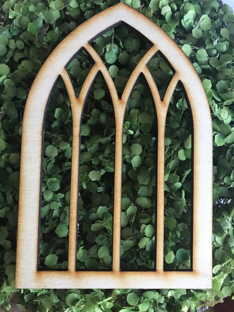 Faux Arch Window Wood Sign for Tiered Trays - Farmhouse Rustic Shelf ...