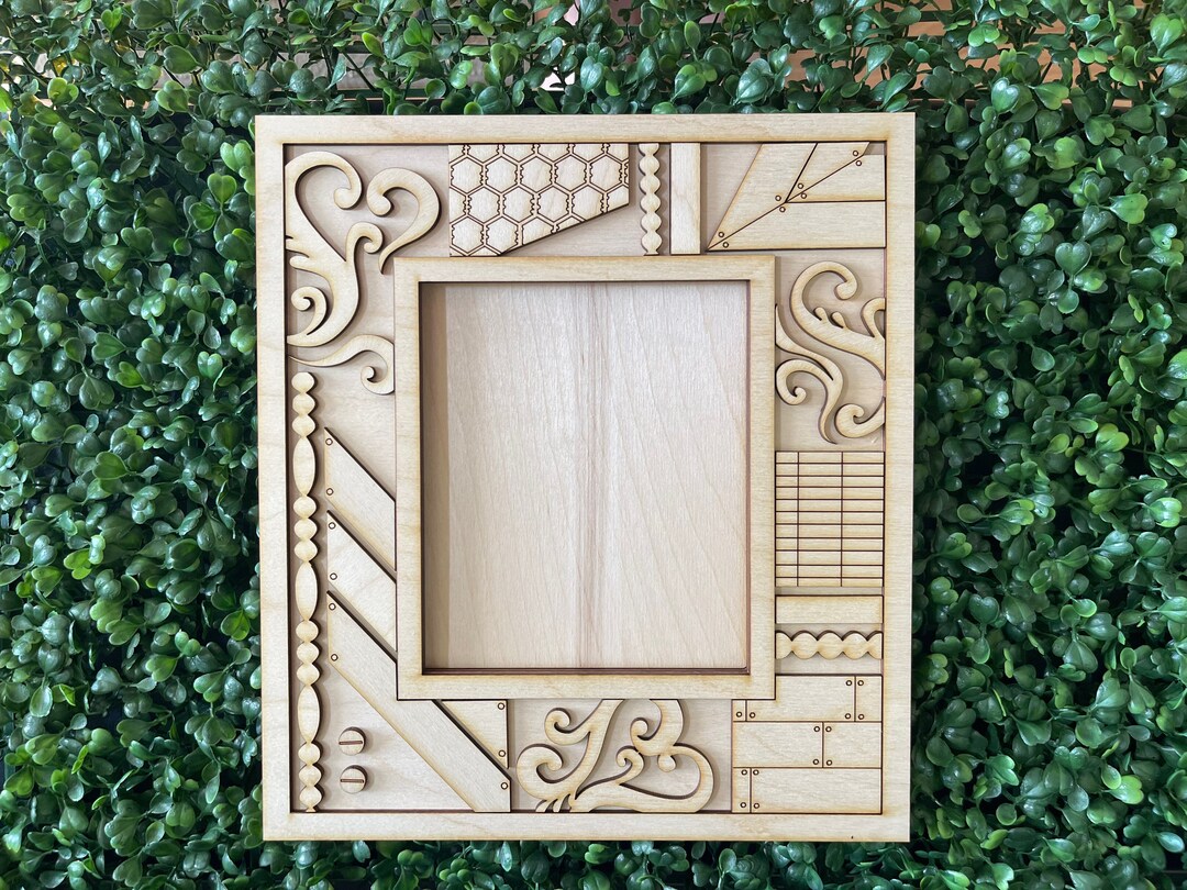 DIY Frame Wood Sign - Vintage Rustic Farmhouse Picture Frame Unfinished ...