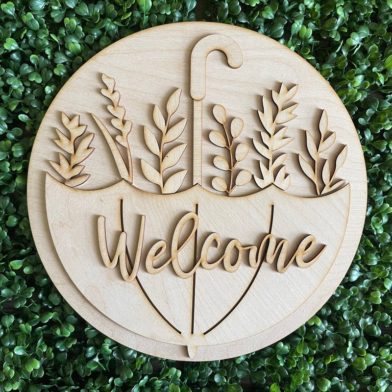 Umbrella Wreath Signs - Etsy