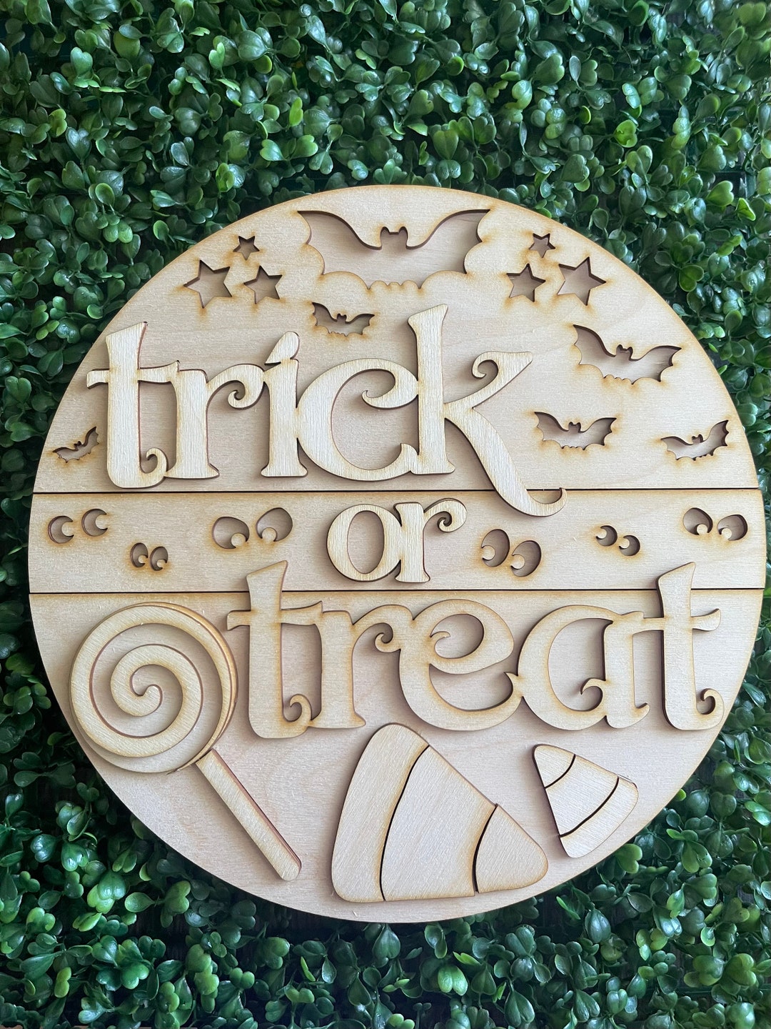 Halloween DIY Wood Sign - Trick or Treat Witch Whimsy Colorful October ...