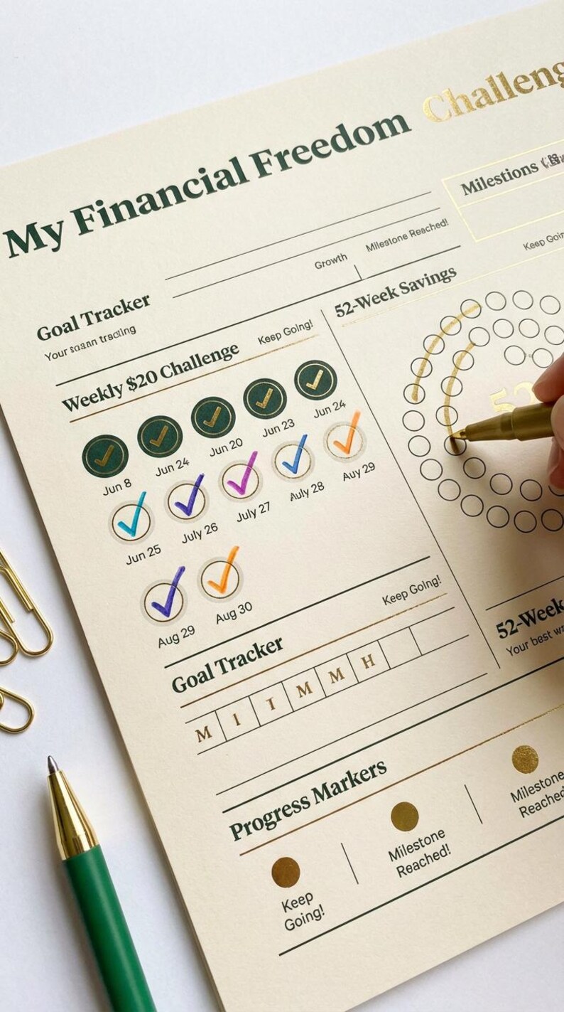 Savings Challenge Bundle | Printable Financial Planner (PDF) - Etsy