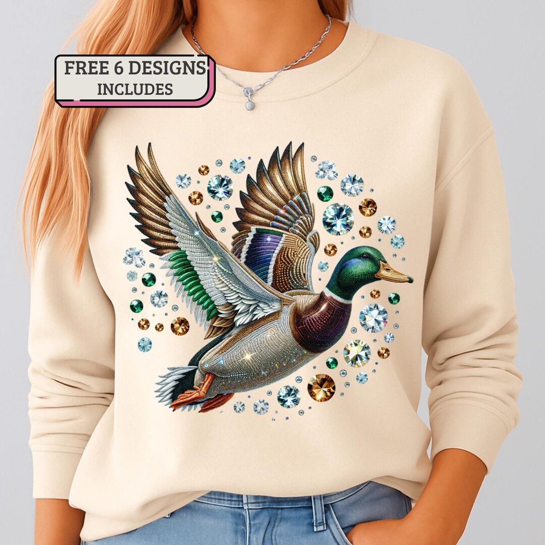 Faux Rhinestone Duck PNG, Sparkly Mallard Sublimation Design - Etsy