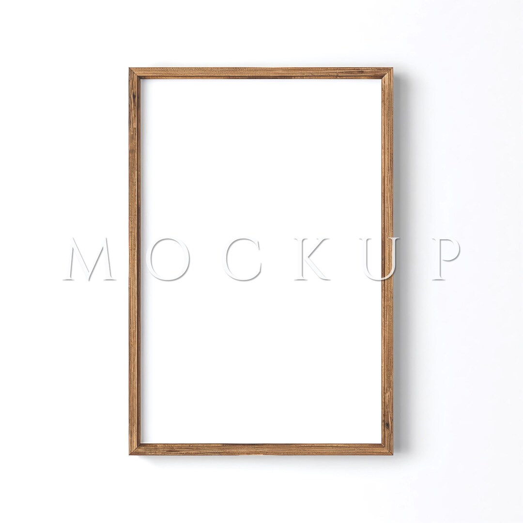 Basic Wood Frame Mockup, Vertical ISO, PSD & JPEG Files Included ...