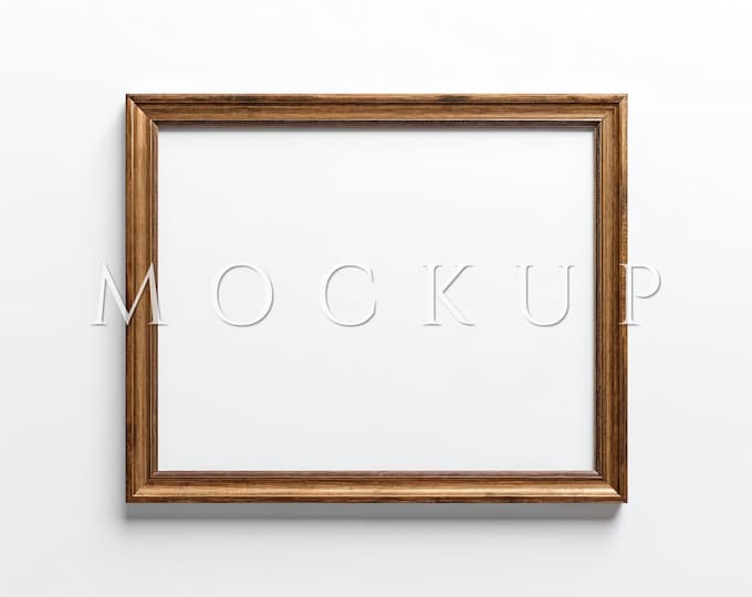 Wood Frame Mockup, Horizontal 5:4, PSD & JPEG Files Included, Photoshop ...