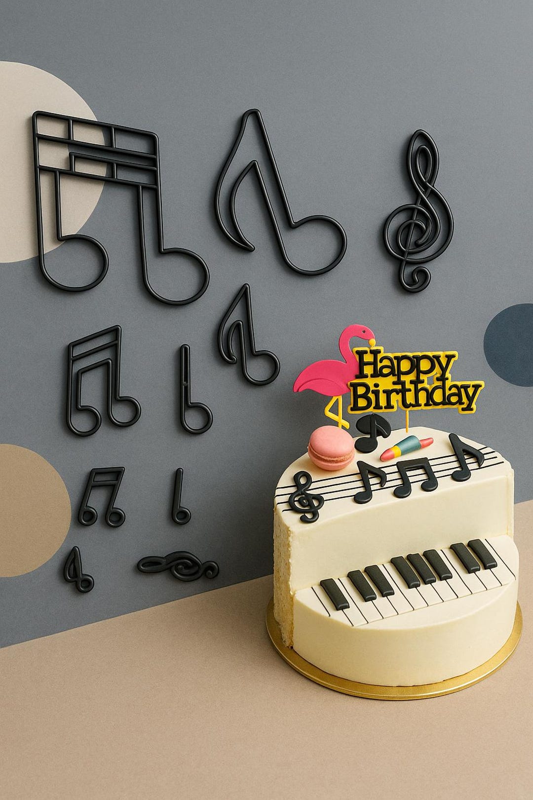 Music Notes Cookie Cutter Set – Musical Theme, Cake Decorating, 12 ...
