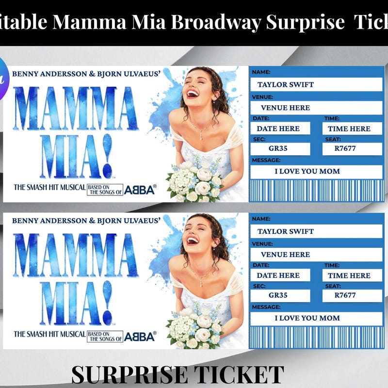 Canva Mamma Mia Template - Etsy UK