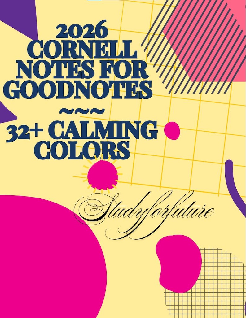 2026 Digital Cornell Notes Template for Goodnotes & Notability | 32 ...