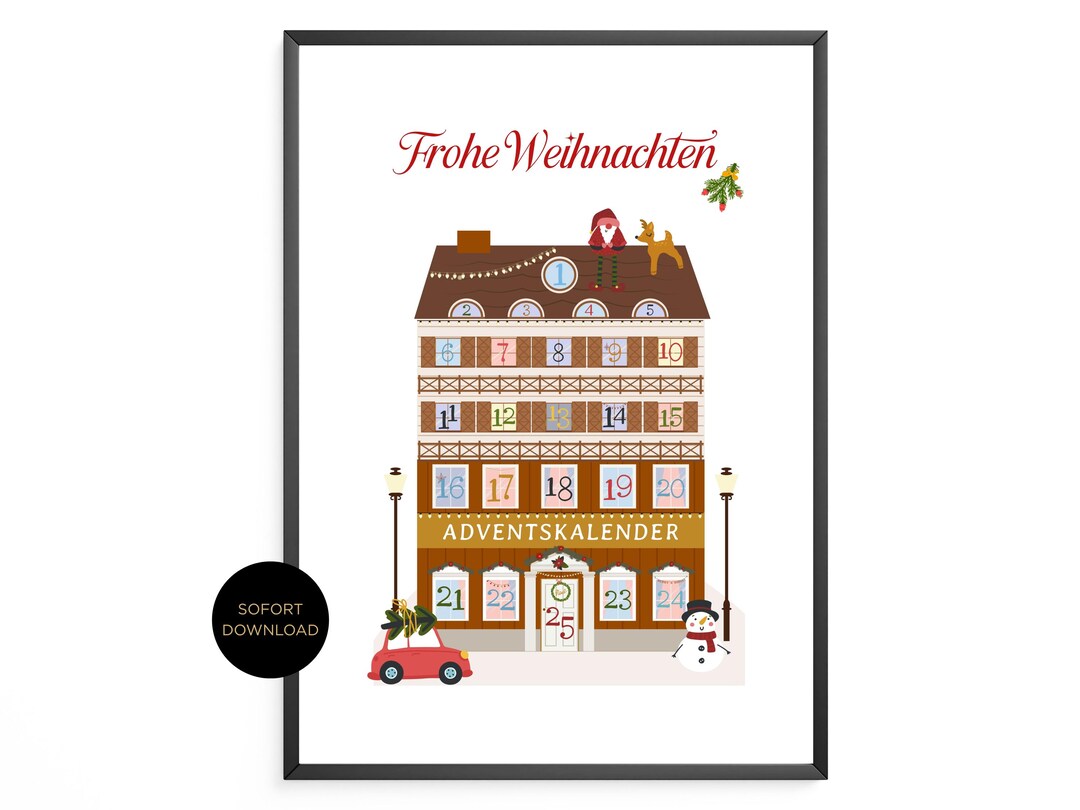 Christmas Advent Calendar for Creative Cut and Paste Money Gift - Etsy