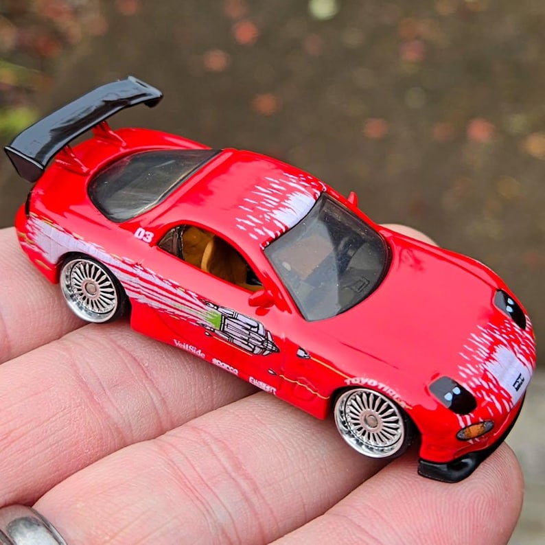 Toretto's Mazda RX7 Livery Waterslide Decals/vinyl | 1/64, 1/24, 1/10 ...
