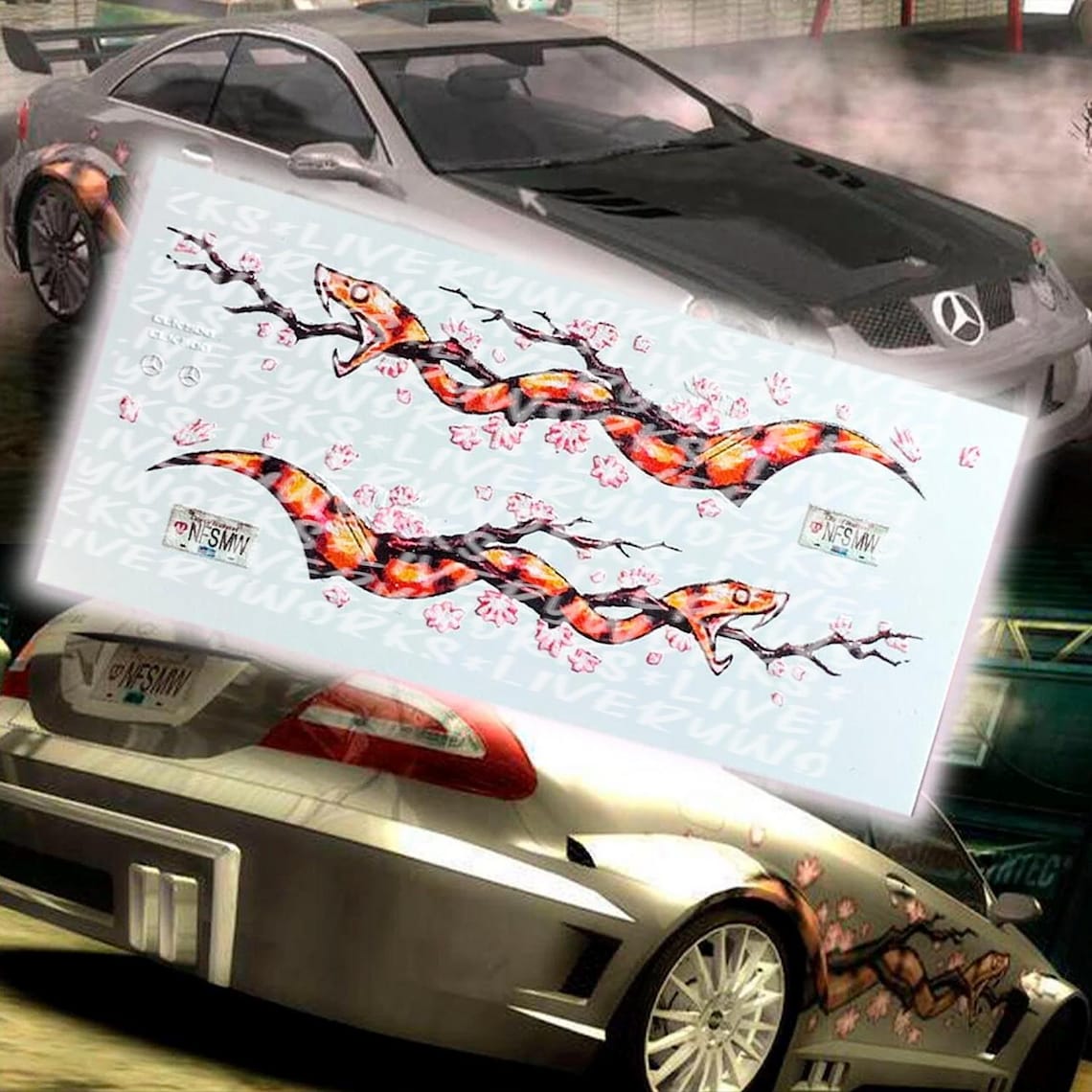 Need for Speed MW Kamikaze's Mercedes Livery | White Toner Waterslide ...