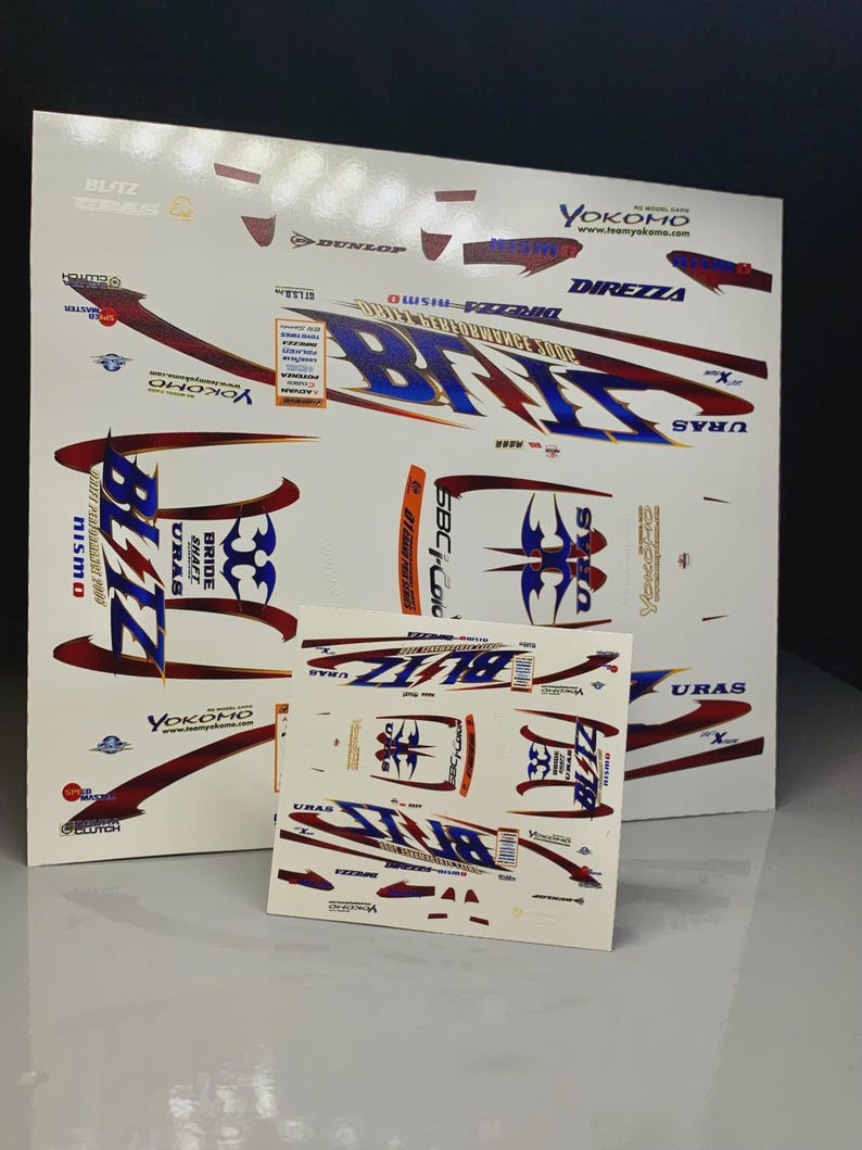 Blitz Skyline R34 Ken Nomura's Livery | White Toner Waterslide Decals ...