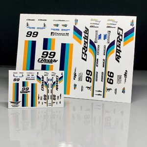 1/64 Greedy Pandem Livery White Toner Waterslide Decals for 1/64 1/24 ...