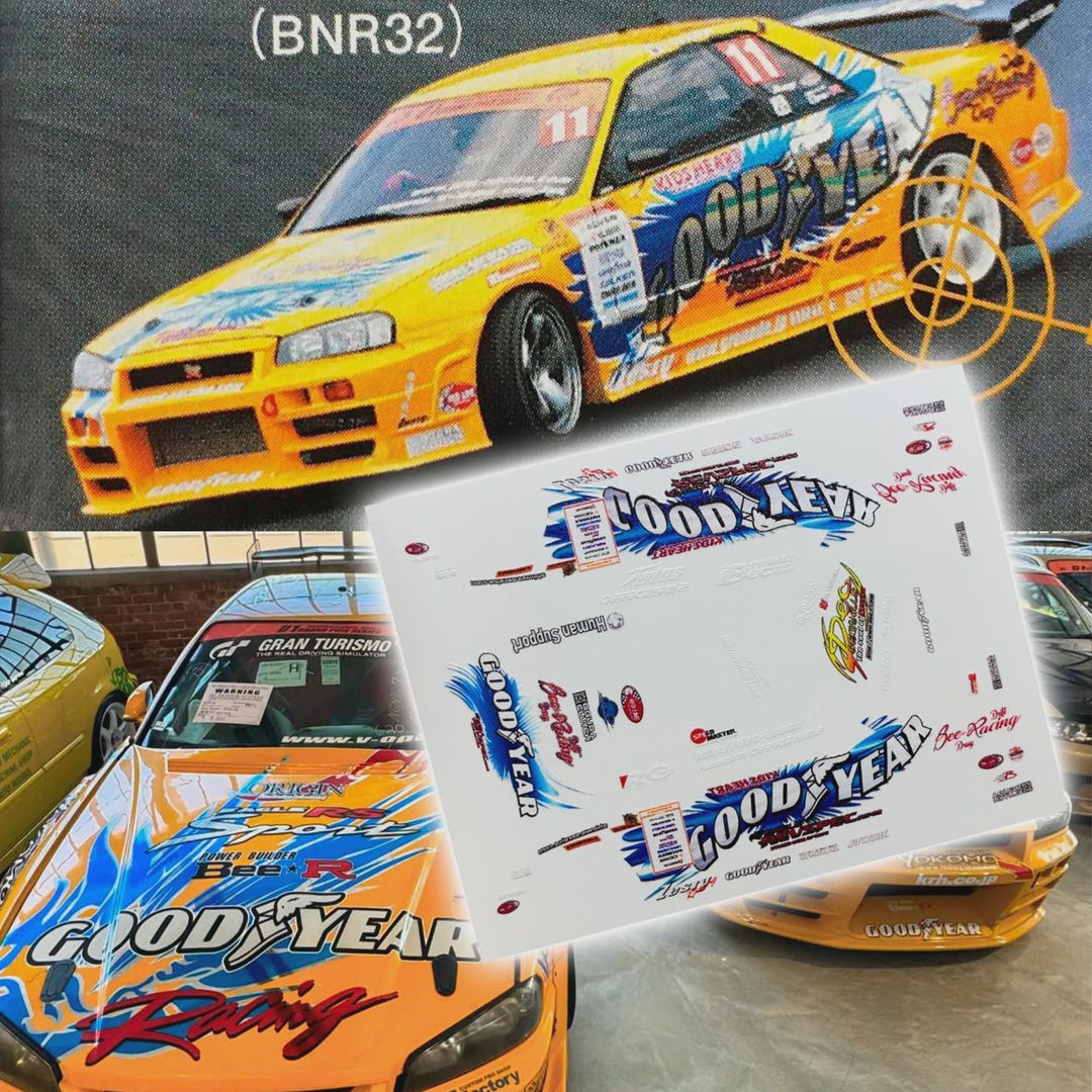 Bee R Nissan Skyline R32/34 D1GP Drift Livery | White Toner Waterslide ...