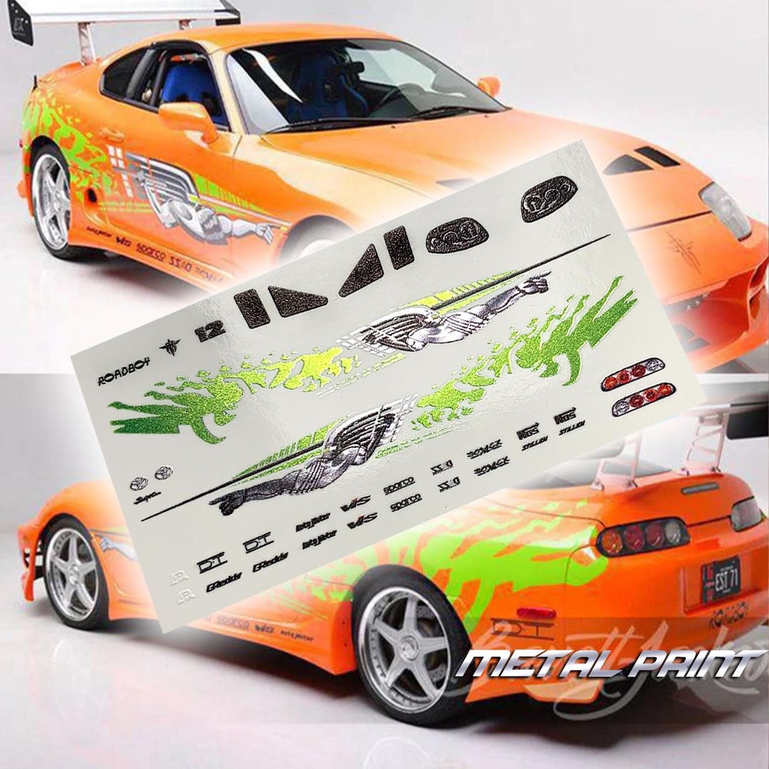 Brian's Supra Waterslide Decals | F&F Livery, 1/64, 1/24, 1/10 Scale - Etsy