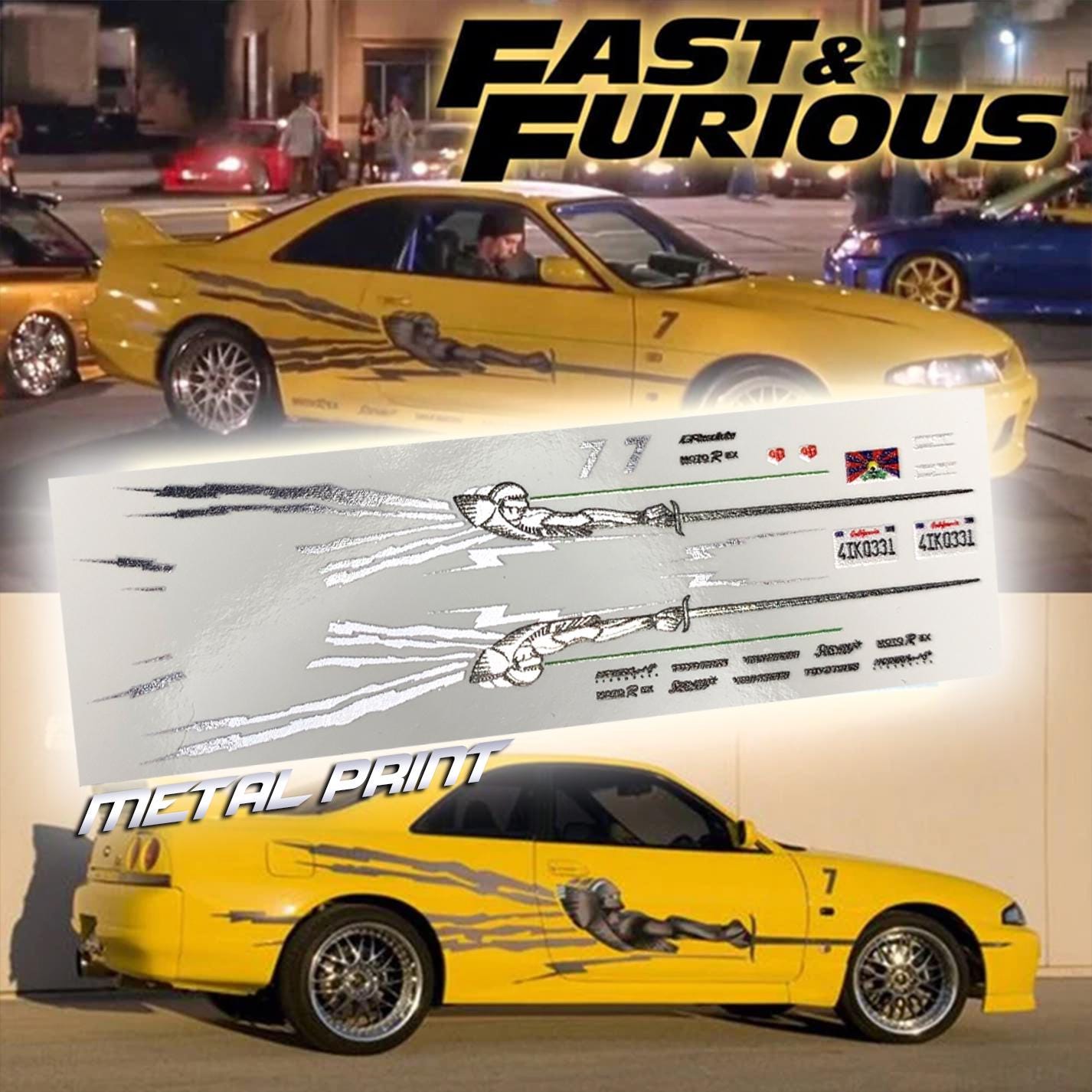 Fast&furious Leon's Nissan R33 Skyline Livery | White Toner Waterslide ...