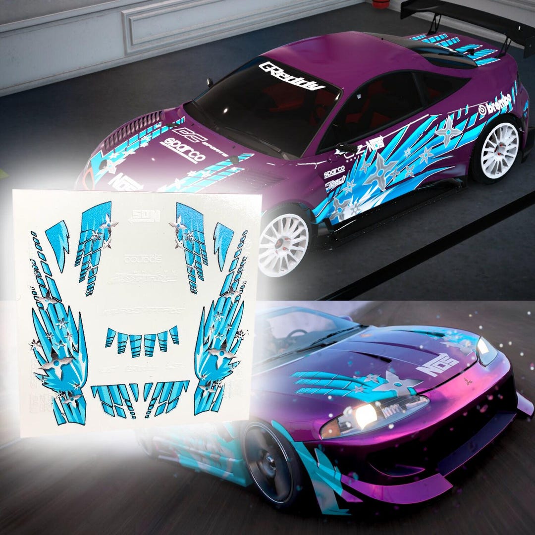 NFS Underground Melissa's Eclipse/pablo Petey Eclipse Livery | White Toner Waterslide Decals and ...