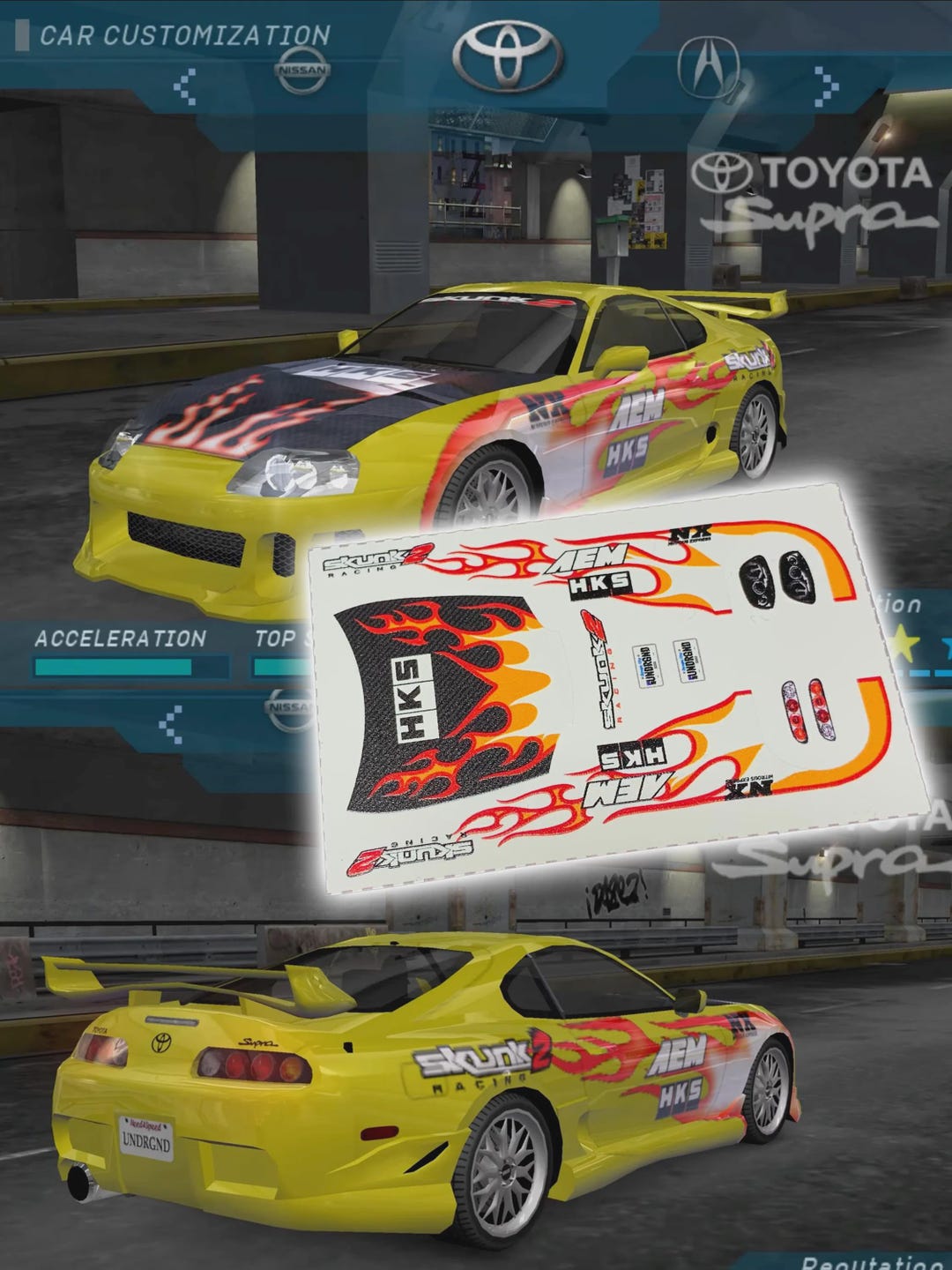 1:64 NFS Underground Intro/trailer Toyota Supra | White Toner ...