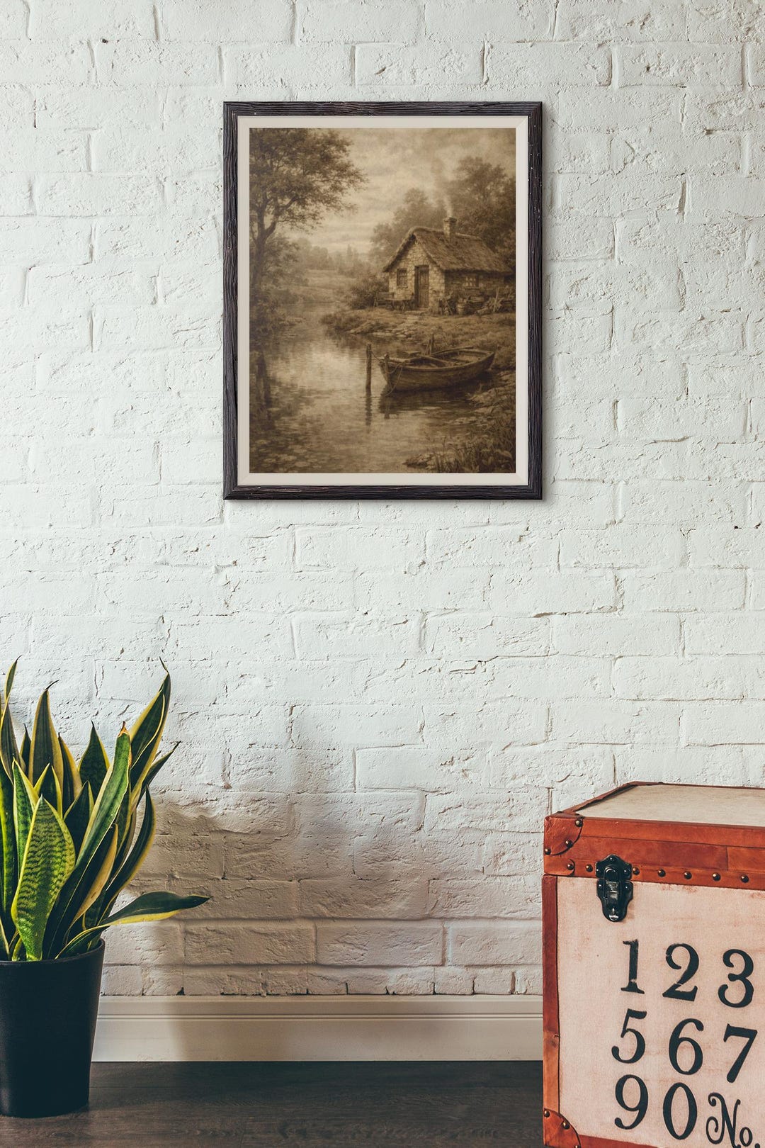 Vintage Village Lake Cottage Poster Bundle Printable Wall Art Set - Etsy