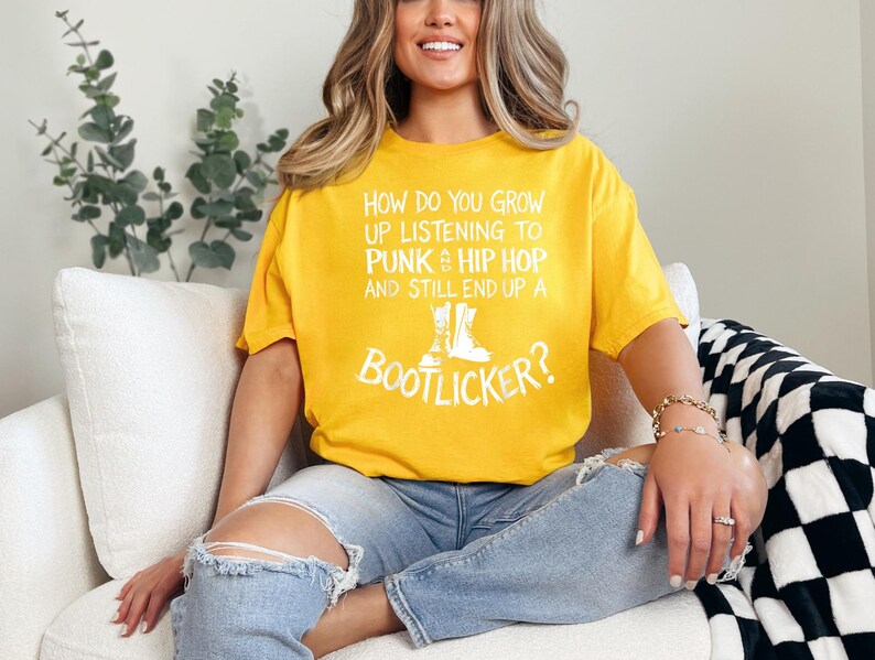 Punk Hip Hop Bootlicker Graphic T-shirt, Anti Authority Protest Gift - Etsy