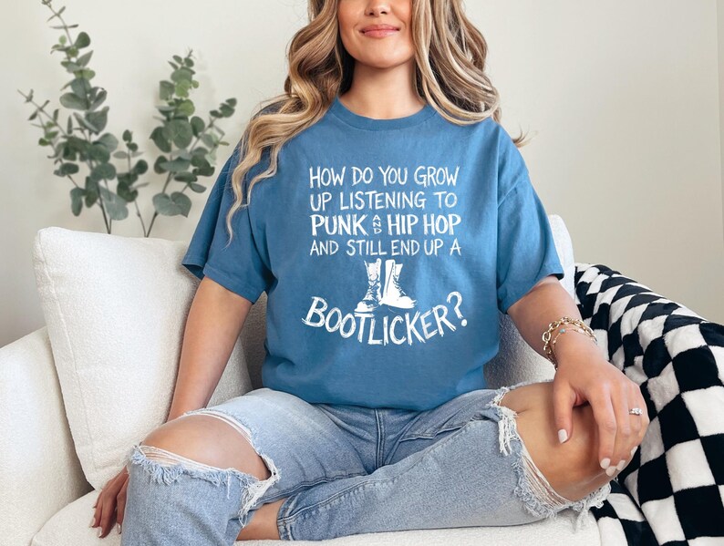Punk Hip Hop Bootlicker Graphic T-shirt, Anti Authority Protest Gift - Etsy