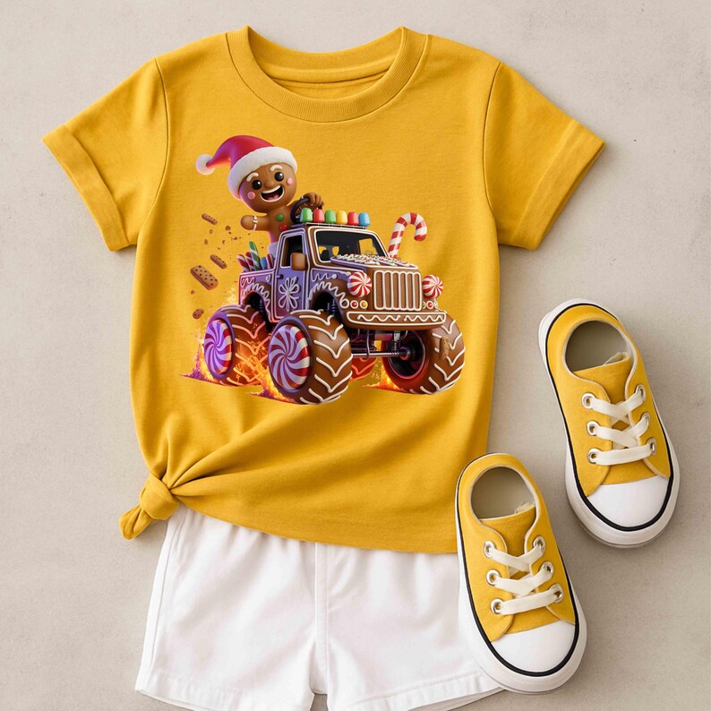 Gingerbread Man Monster Truck – High-resolution PNG Illustration of a ...