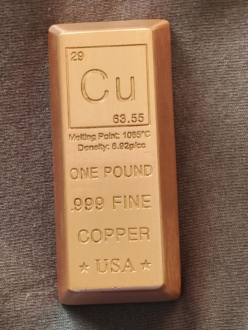 One Pound .999 Fine Copper Ingot - USA Made - Etsy