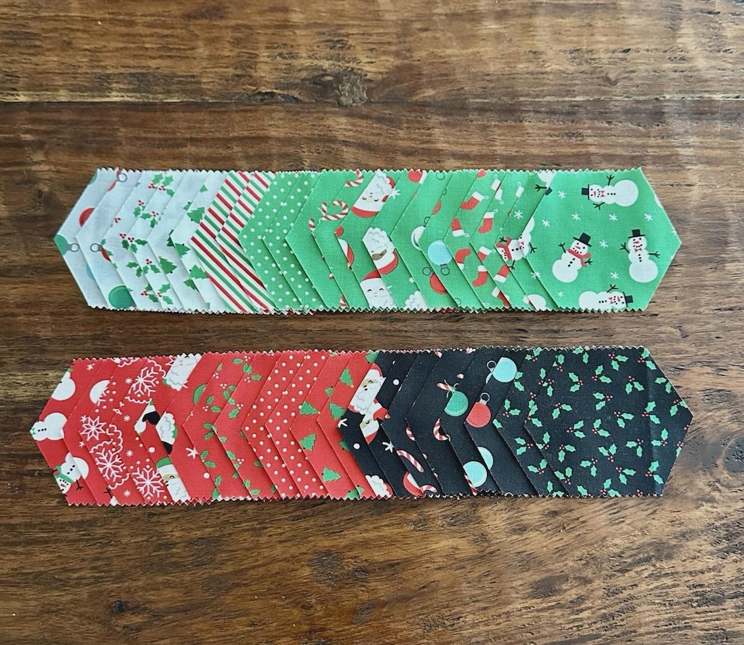 Moda Holiday Essentials Christmas 40 Piece Precut Hexagons 1" Finished ...