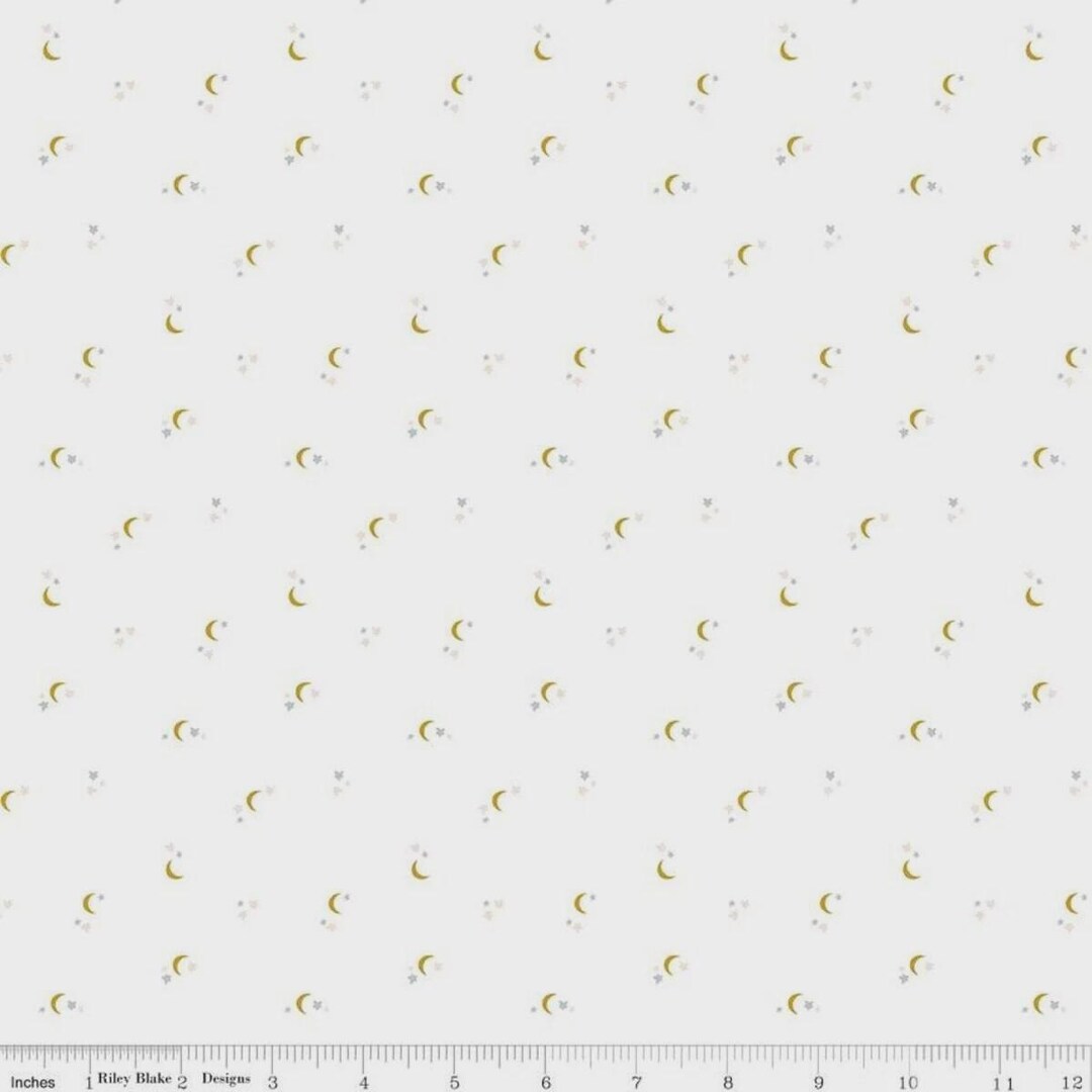 Seasonal Basics Moons White Riley Blake 100% Cotton - Etsy