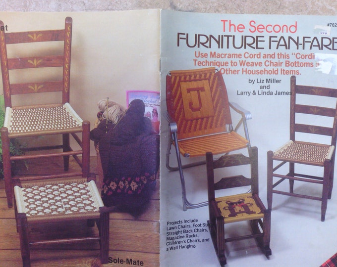 Macrame Chairs Pattern Book, Tutorial, Lawn Chair, Weaving Lawn Chairs ,furniture Chair Bottoms ...