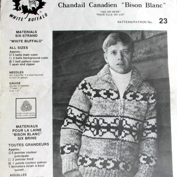 White Buffalo Knitting Pattern - Etsy