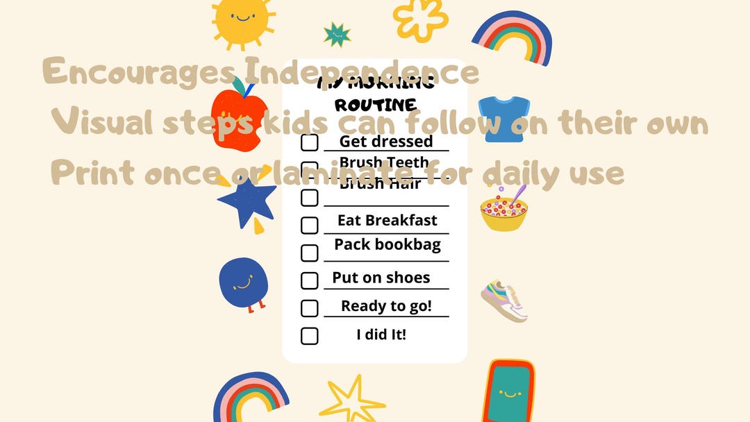 Morning + Bedtime Routine Bundle - Etsy