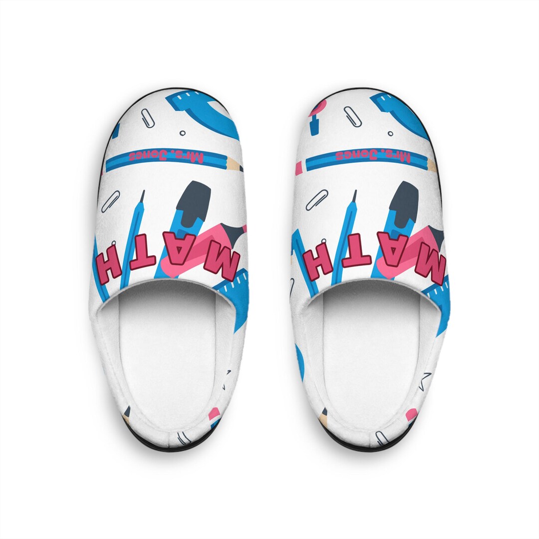 Personalized Math Slippers | Women's Indoor Slippers - Etsy