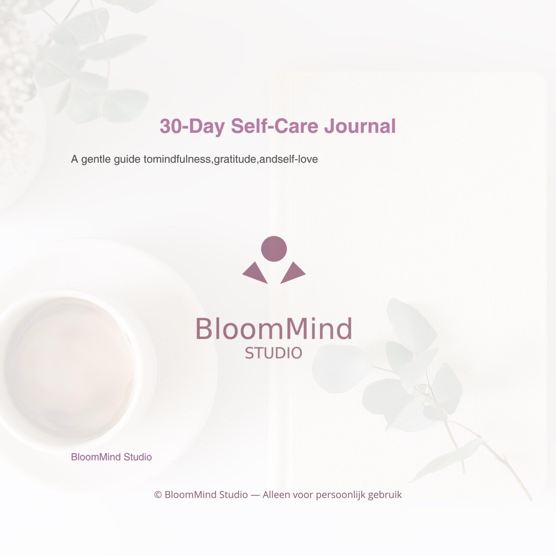 30-day Self-care Journal | Printable Mindfulness & Gratitude Journal ...