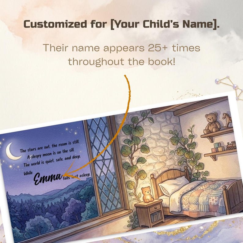 Personalized Bedtime Story Book for Toddlers, Custom Name Kids Gift ...