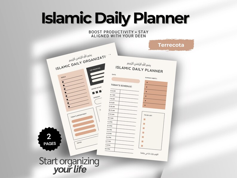 Editable Islamic Daily Planner | Muslim Productivity Printable ...