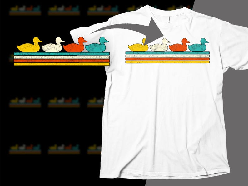 Retro Duck PNG, Free Commercial Use, Instant Download - Etsy