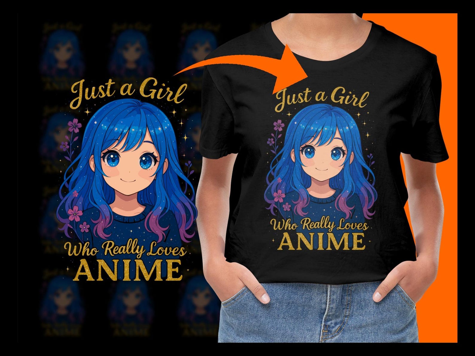 Just a Girl Who Loves Anime PNG, Free Commercial Use, Instant Download ...
