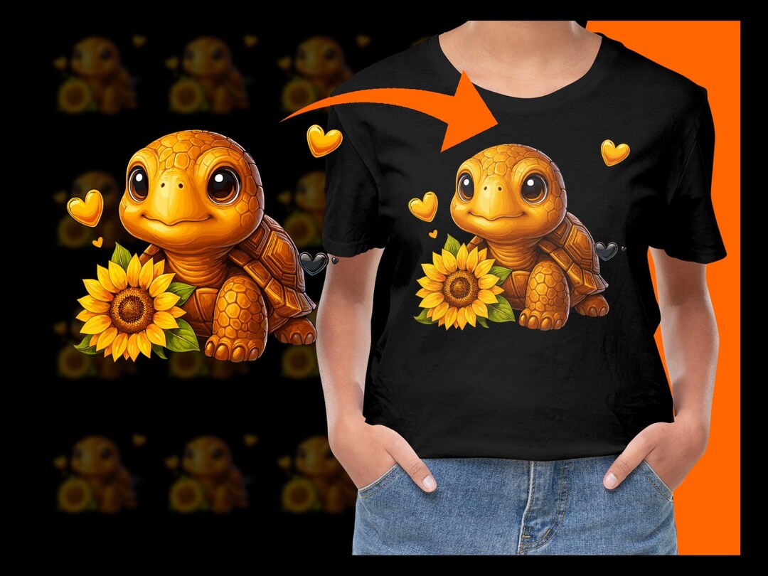 Sunflower Turtle PNG, Free Commercial Use, Instant Download - Etsy