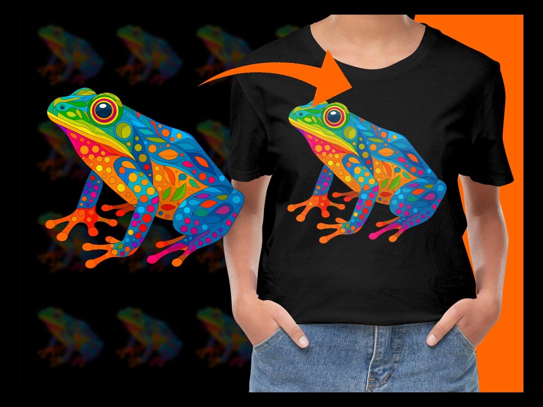 Psychedelic Frog PNG, Free Commercial Use, Instant Download - Etsy