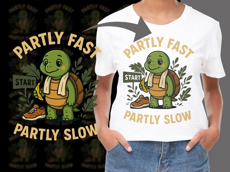Partly Fast Partly Slow Funny Turtle Running PNG, Free Commercial Use ...